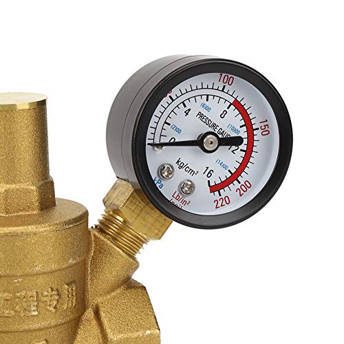 Water Pressure Regulator Valve, DN20 Brass Adjustable Water Control ...
