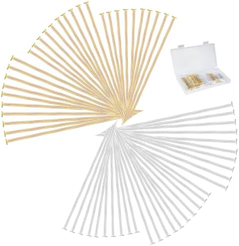 Amazon.com: 900 Pieces Head Pins for Jewelry Making, 30mm 40mm 50mm ...