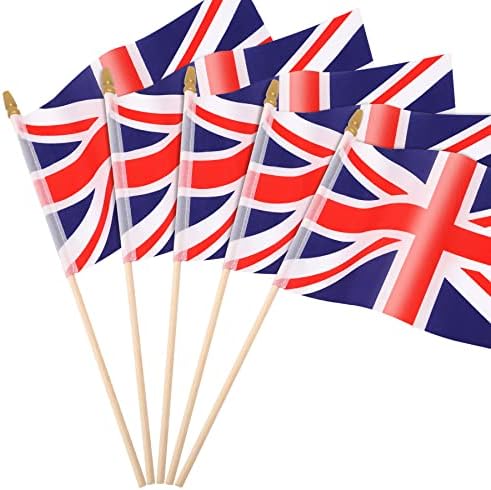 British Union Jack Stick Flag, ANLEY Great Britain 5x8 inch (12 X 20cm ...