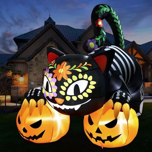Amazon.com: COMIN 6 FT Halloween Inflatables Black Cat Outdoor ...