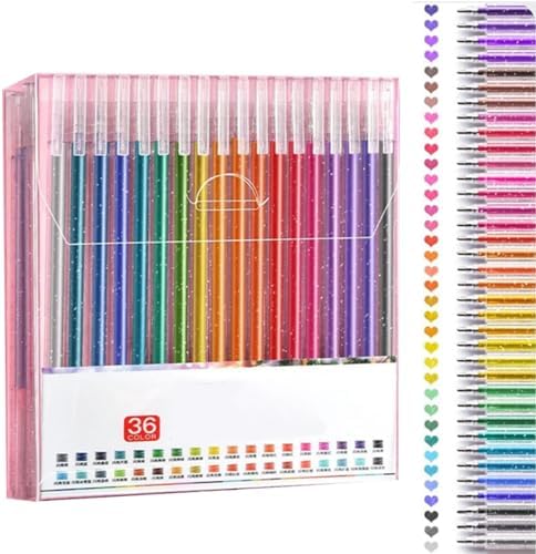 Glitter Gel Pen Set, Gel Pens for Kids, 1.0mm Tip Coloring Gel Pens ...