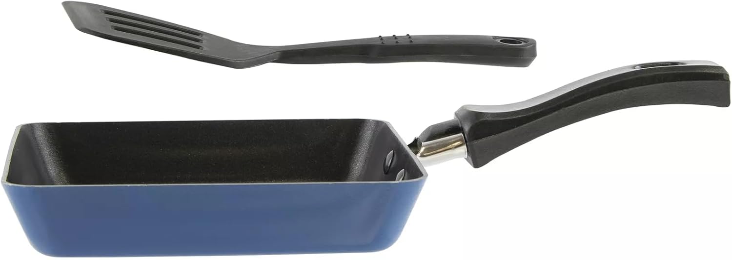 Amazon.com: 6" Square Non-Stick Mini Blue Frying Pan with Bonus 8 ...