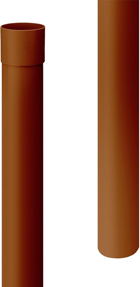 INEFA Fallrohr 100 cm, PVC DN 100, 1 Stück Braun Regenrohr ...