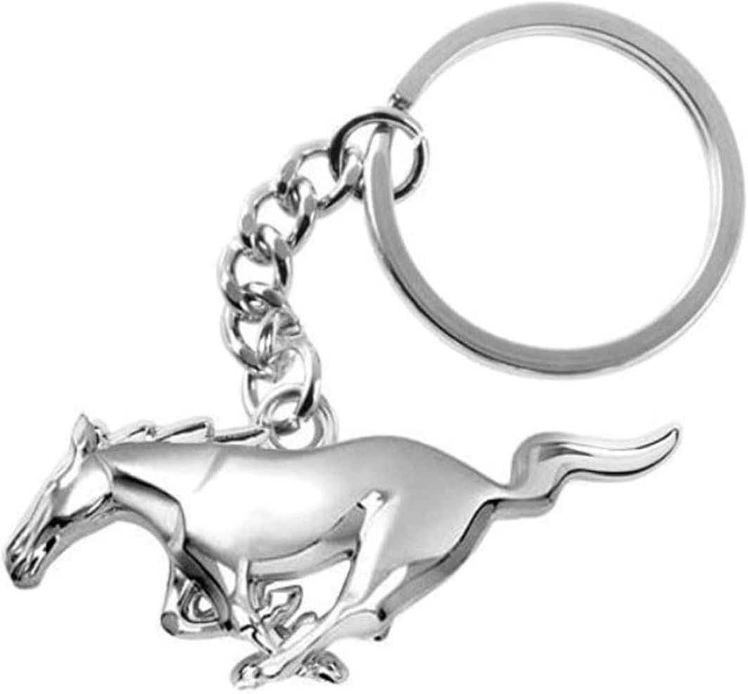 Amazon.com: Ford Mustang 3D Pony Chrome Metal Key Chain : Automotive