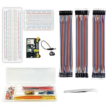 Amazon.com: Minidodoca Breadboard Jumper Wires Kit 2pcs 400&830 Point Solderless Breadboards ...