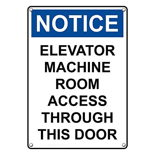 Amazon.com: Weatherproof Plastic Vertical OSHA Notice Elevator Machine ...
