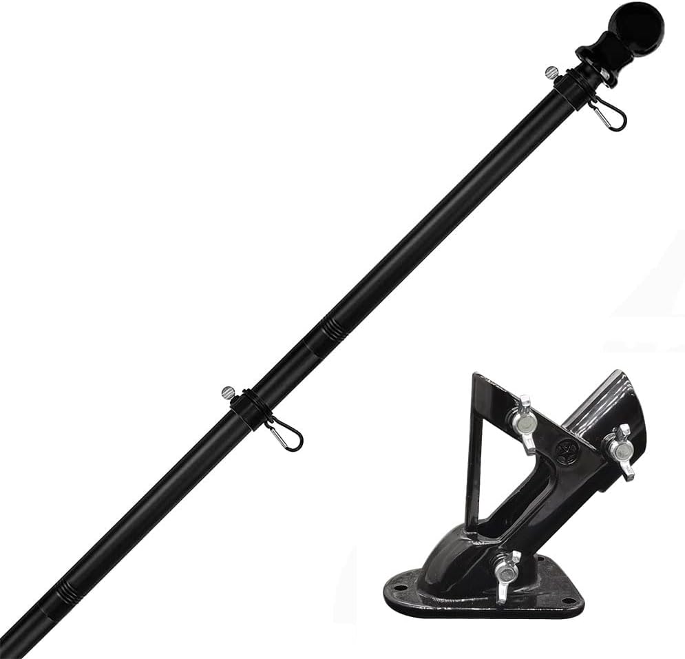 ANLEY Support mural pour drapeau de jardin – Support horizontal en fer ...