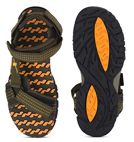Sparx Men SS-202 Olive Yellow Floater Sandals (Size - 7) : Amazon.in ...