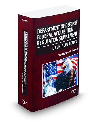 Department of Defense Federal Acquisition Regulation Supplement Desk ...