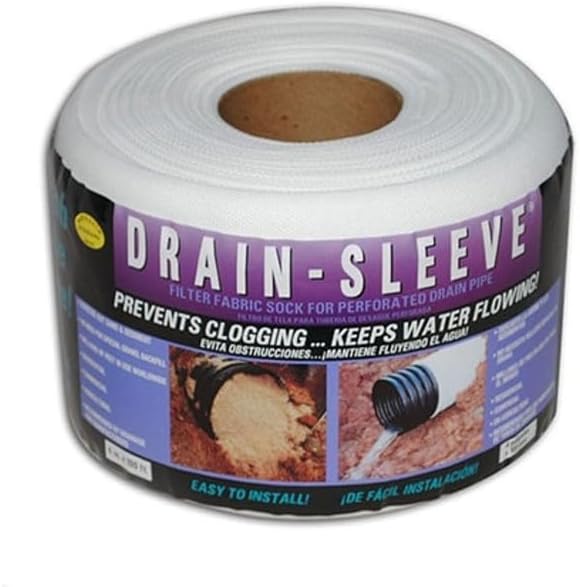 60/80MM GEOTEXTILE FILTER WRAP – 30M ROLL FOR PERFORATED LAND DRAINAGE ...