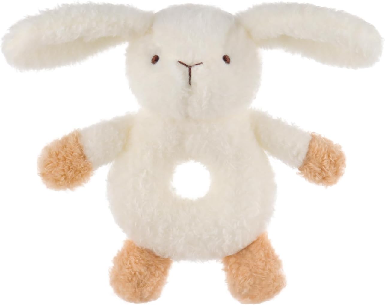 Amazon.com: Apricot Lamb Baby Bunny Rabbit Soft Rattle Toy, Plush ...