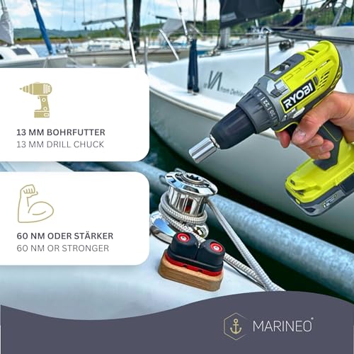 MARINEO Winch Bit – Winch Adapter for Cordless Screwdriver, Drill ...
