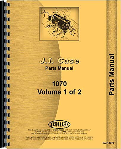 Case 1070 Tractor Parts Manual (SN# 8675001 and UP): 6301147618269 ...