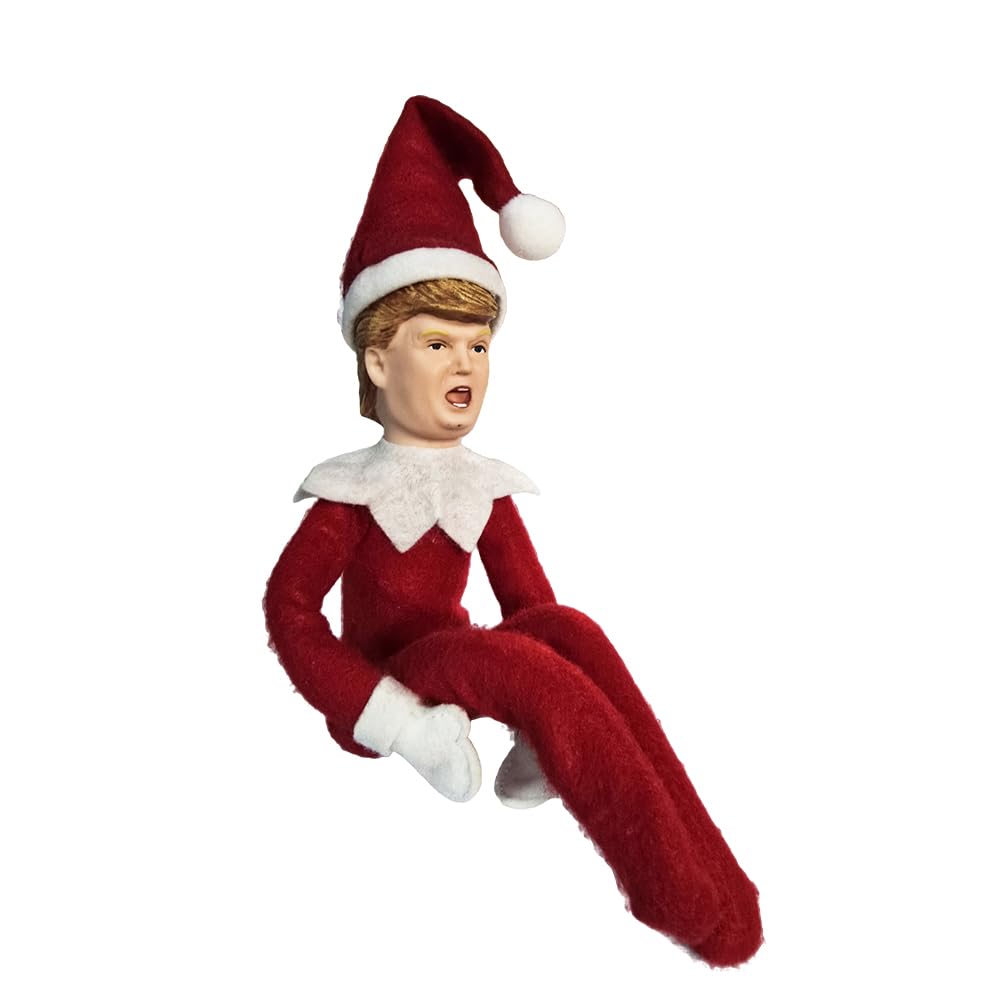Amazon.com: ALLAURA Trmp Red Elf Christmas Elf Decoration — A Festive ...