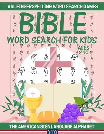 ASL Fingerspelling Word Search Games: Bible Word Search For Kids Ages 8 ...