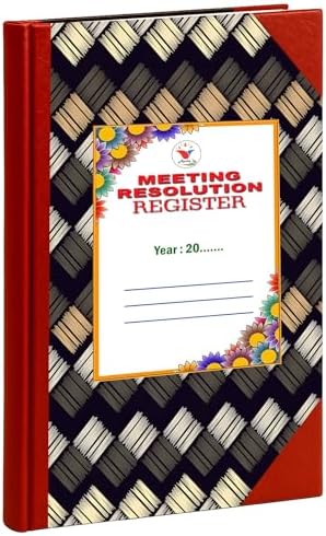 Meeting Resolution Register | 100 Pages | 50 Sheets | Hard Bound ...