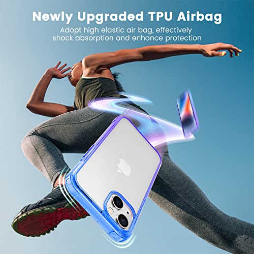 Snapklik.com : Mkeke iPhone 13/14 Gradient Purple Blue Bumper Case ...