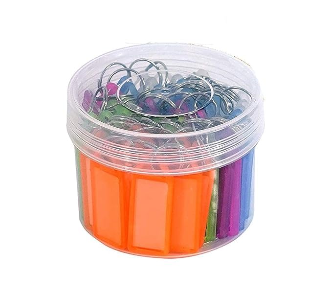 URBAN RINGS 50 Pcs Key Tag Multicolor Keyring & Keychain with Name Tag ...