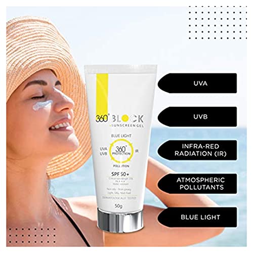 360 Block Sunscreen Gel SPF 50+ : 50 GM : Pack of 2