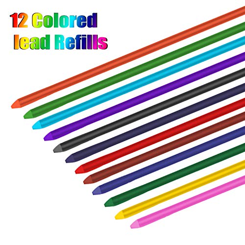 Jovitec Lot de 21 crayons mécaniques de 2 mm, 9 crayons automatiques et ...