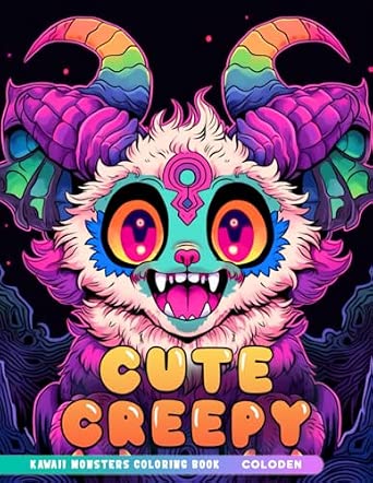 Amazon.com: Cute Creepy Gothic Vibes Coloring Book: A Spooky Mini ...
