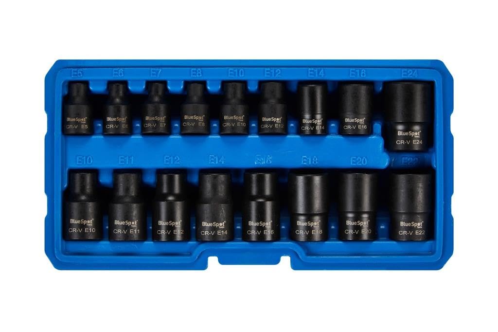 Blue Spot Tools 17PCE 3/8"- 1/2" Impact E Torx Sockets : Amazon.co.uk ...