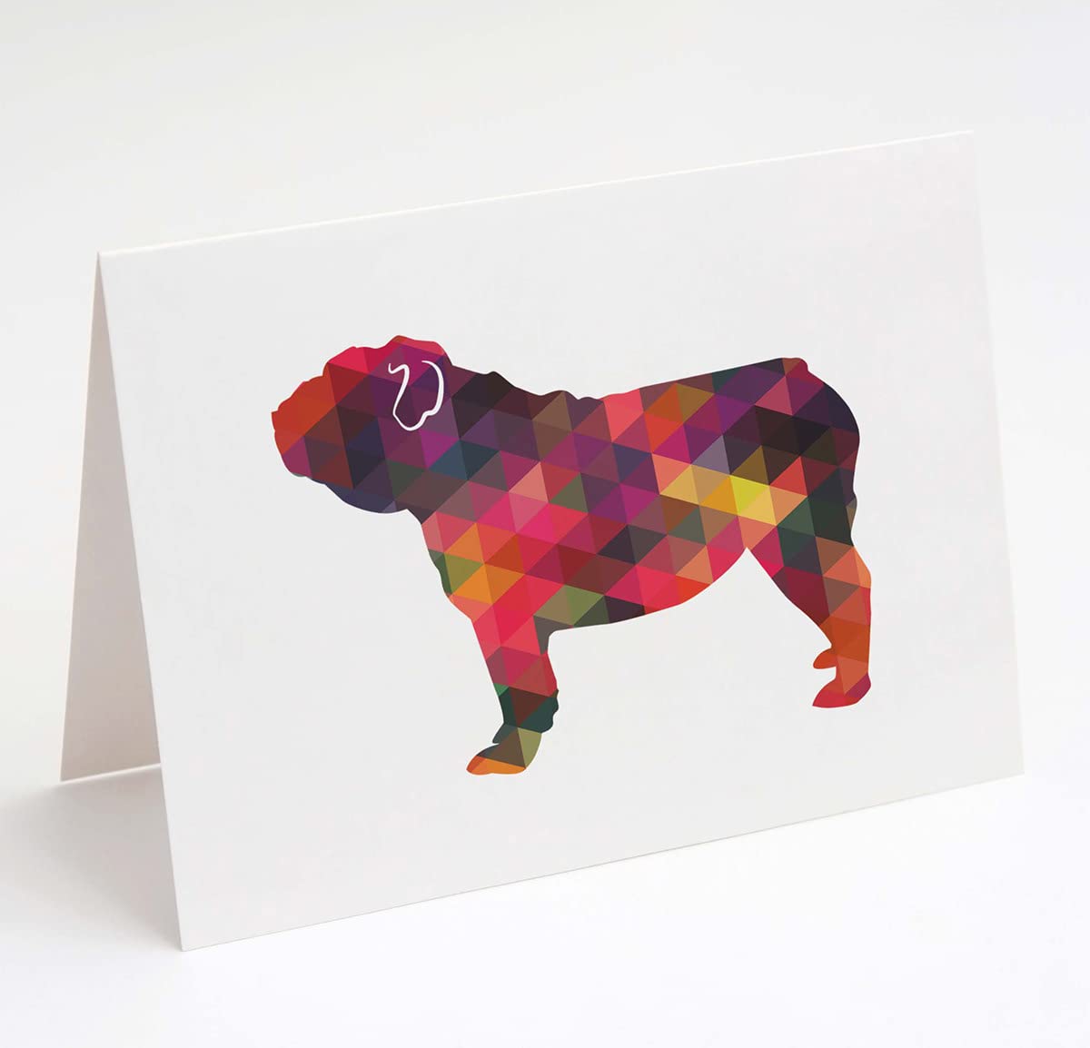 Amazon.com : English Bulldog | Geometric Multi Colored Dog Breed ...