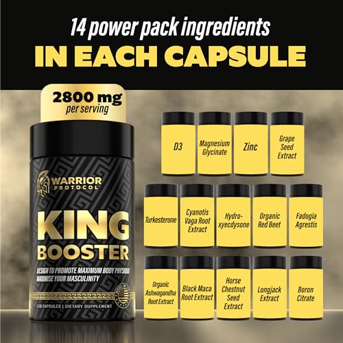 Snapklik.com : WARRIOR PROTOCOL King Booster Male Vitality Pills - Anabolic Supplement For Lean ...