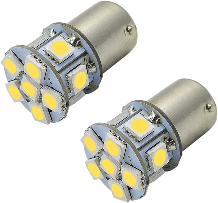 Amazon.com: Ruiandsion 2pcs 1157 LED Bulb White 6V BAY15D 5050 12SMD ...