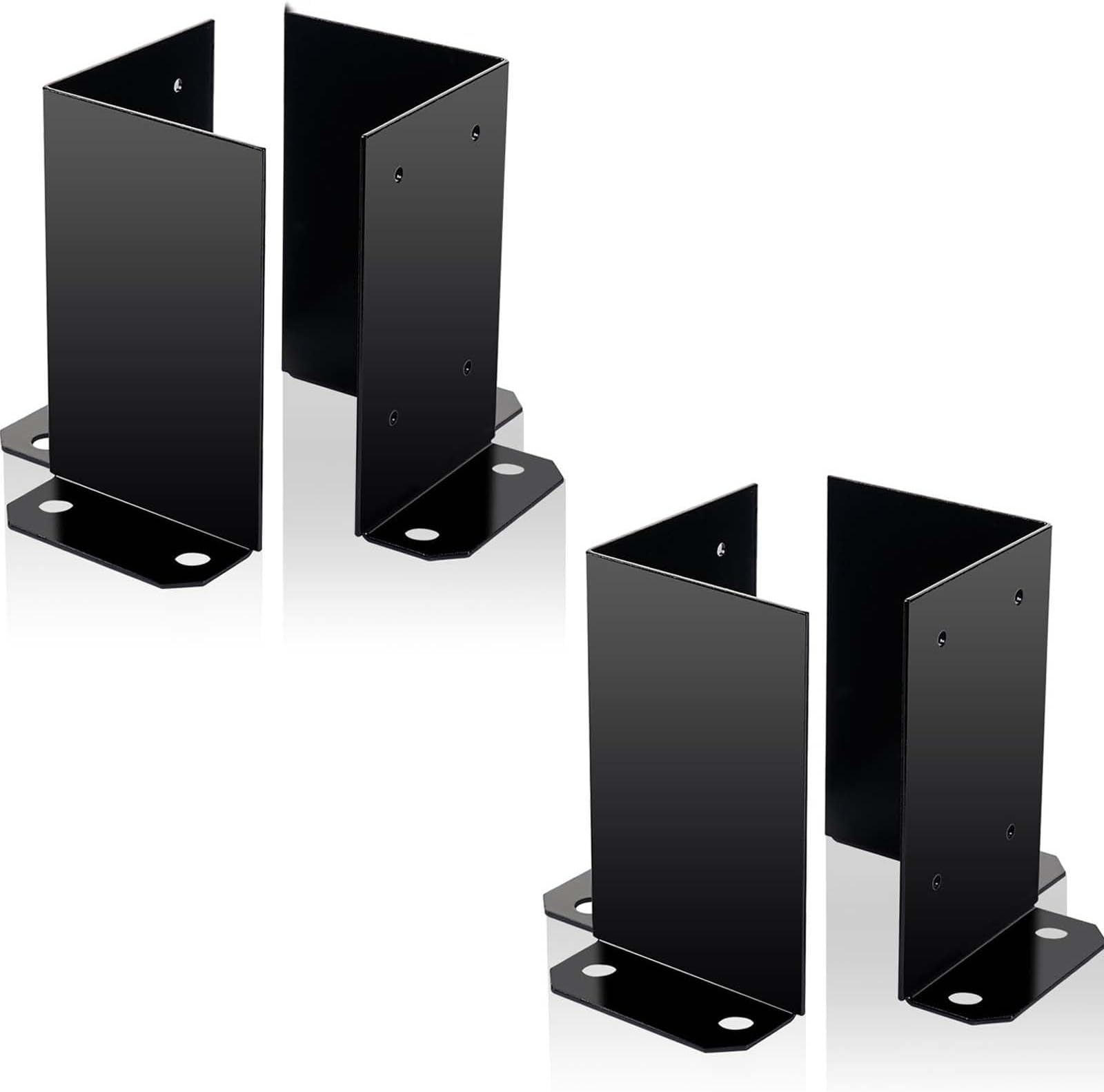 Wpbhk 8Pcs Adjustable 4x4 Fence Post Anchor Base Brackets Floor Flange ...