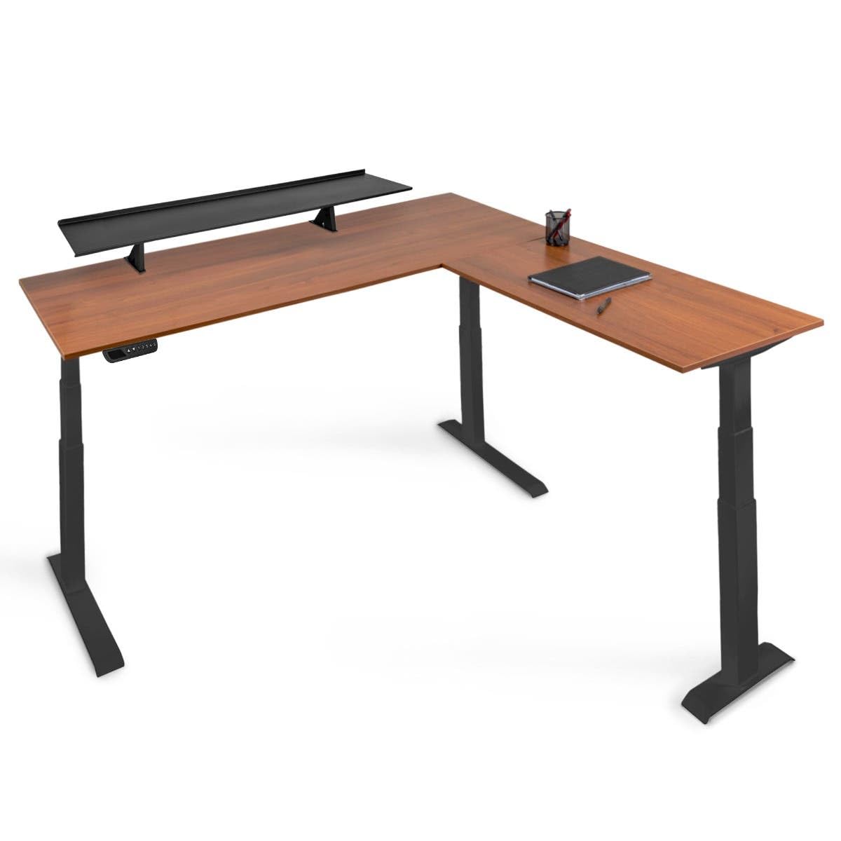 Amazon.com: 71" L-Shaped Programmable Electric Standing Desk with Shelf ...