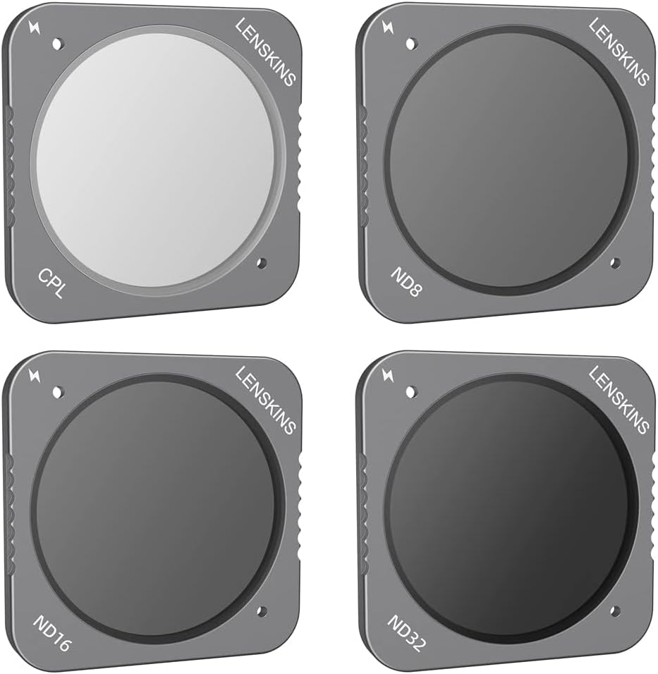 Amazon.com : LENSKINS 4-Pack Lens Filter Set ND8 ND16 ND32 CPL for DJI ...