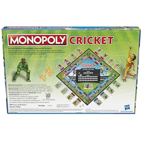 Monopoly Cricket Board Game | Cricket-Themed Monopoly Board Game for ...