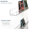 Amazon.com: VIVO Dual Acrylic 24 inch Floating Bookshelves for Wall ...
