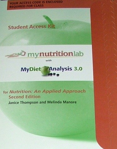 Nutrition Mynutritionlab With Mydietanalysis Student Access Code Card ...