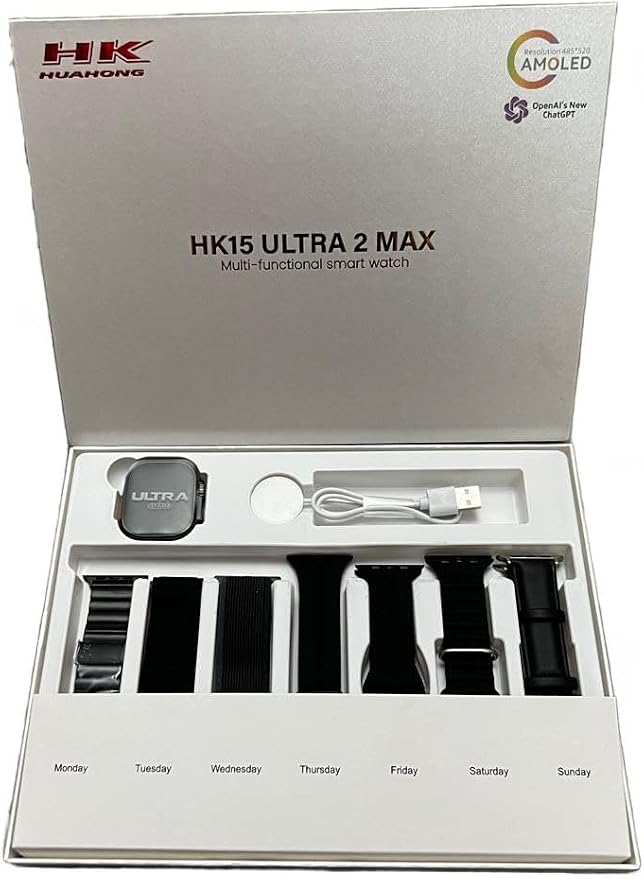 HK15 Ultra 2 Max smart watch 2.02 inch amoled screen Fitness Tracker ...