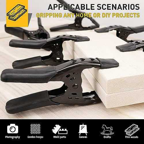Snapklik.com : Heavy Duty Metal Spring Clamps: 12-Piece For Woodworking ...