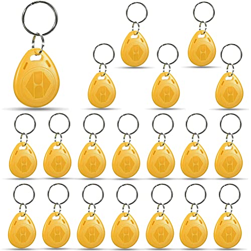20 X Yellow RFID Tags Key fobs – 125Khz READ ONLY Proximity ID Card ...