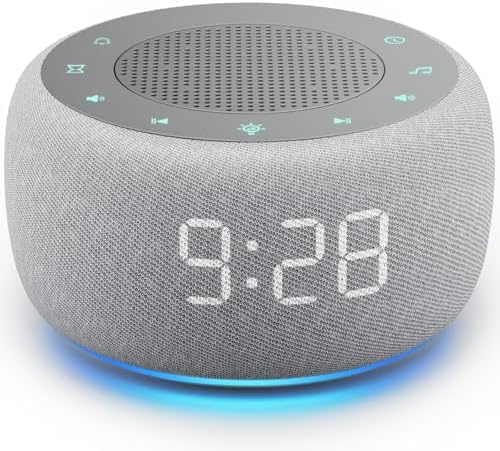 Amazon.com: Buffbee Alarm Clock with Sound Machine for Bedrooms – 2-in ...