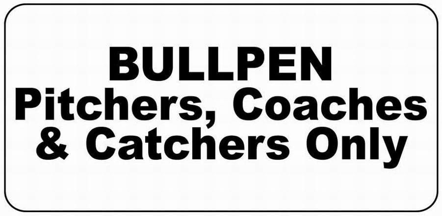 Amazon.com: Ufcell Warning Tin Signs Bullpen Pitchers Coaches ...