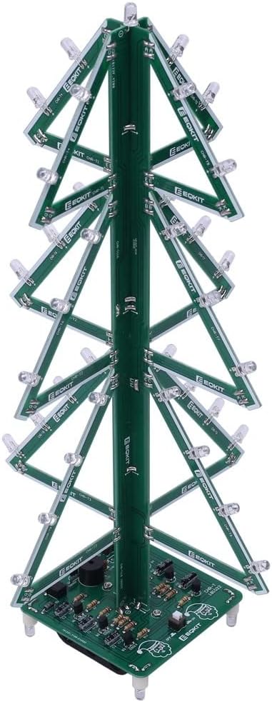 Amazon.com: MiOYOOW 3D RGB Christmas Tree Led DIY Kits, Music Flashing ...