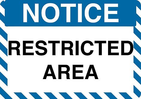 Graphical Warehouse Notice Restricted Area-12: Amazon.com: Industrial ...