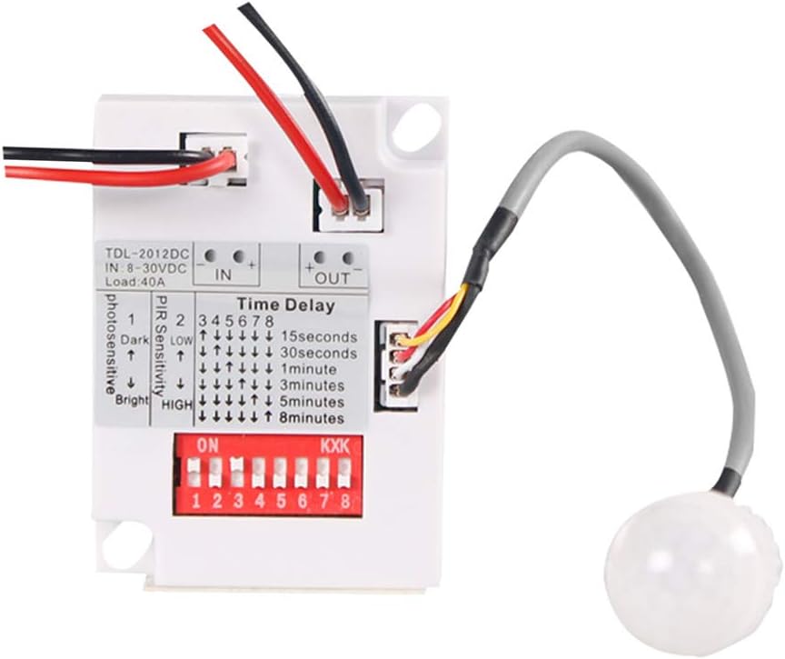 HiLetgo 12V 24V PIR Motion Sensor 7-10M Switch IR Infrared Human Body ...