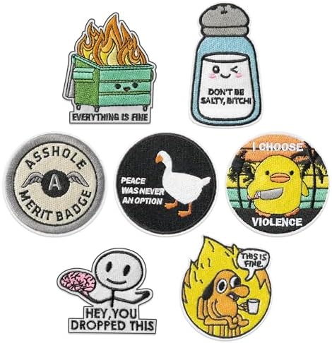 Amazon.com: XMJY 2 Pcs Morale Meme Patches, Embroidered Sew On Iron On ...