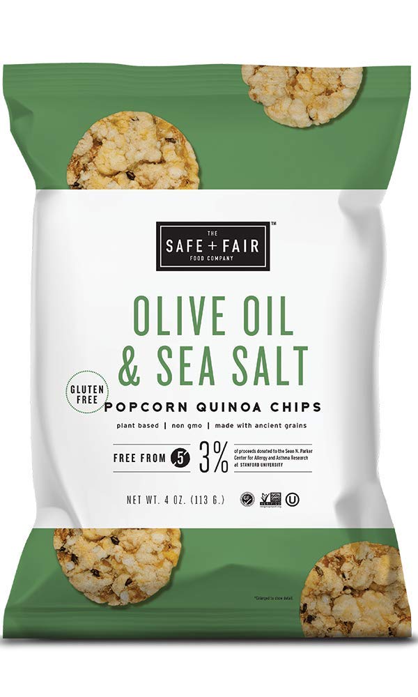 Amazon.com: The Safe + Fair Food Company Popcorn Quinoa Chips, Olive ...