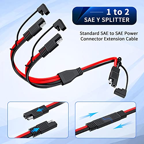 Snapklik.com : 10AWG SAE Y Splitter Cable SAE Quick Disconnect ...