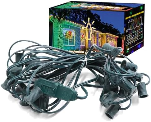 Encoidoz 1000FT C7 Light String Christmas Stringer, E12 Christmas Light ...