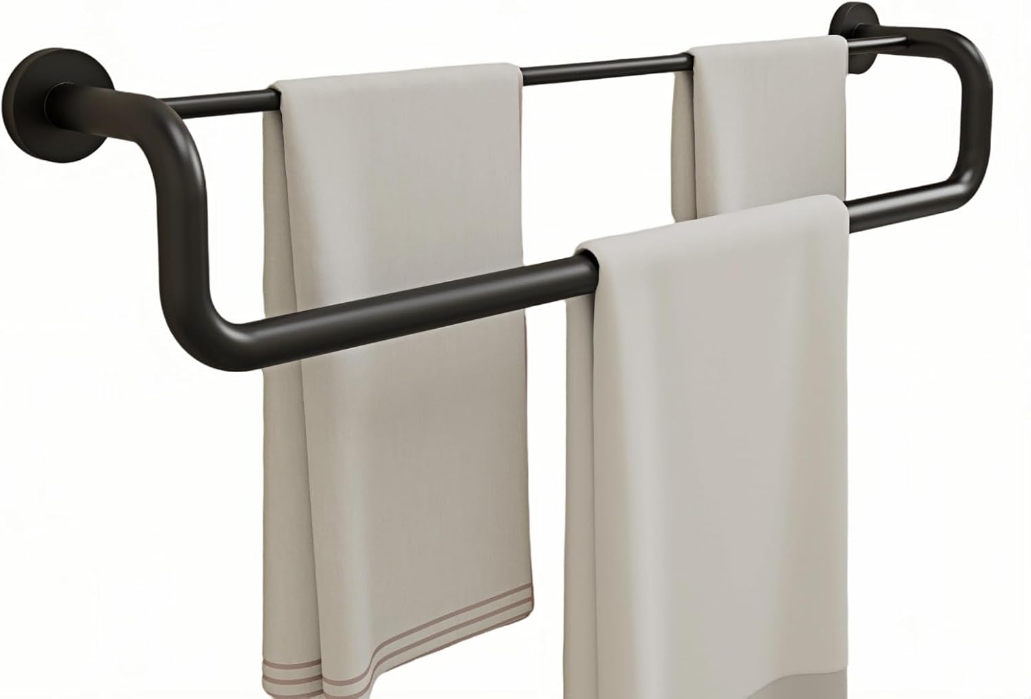 Amazon.com: Biuiuiu Double Towel Bar,Double Towel Rack for Bathroom,24 ...