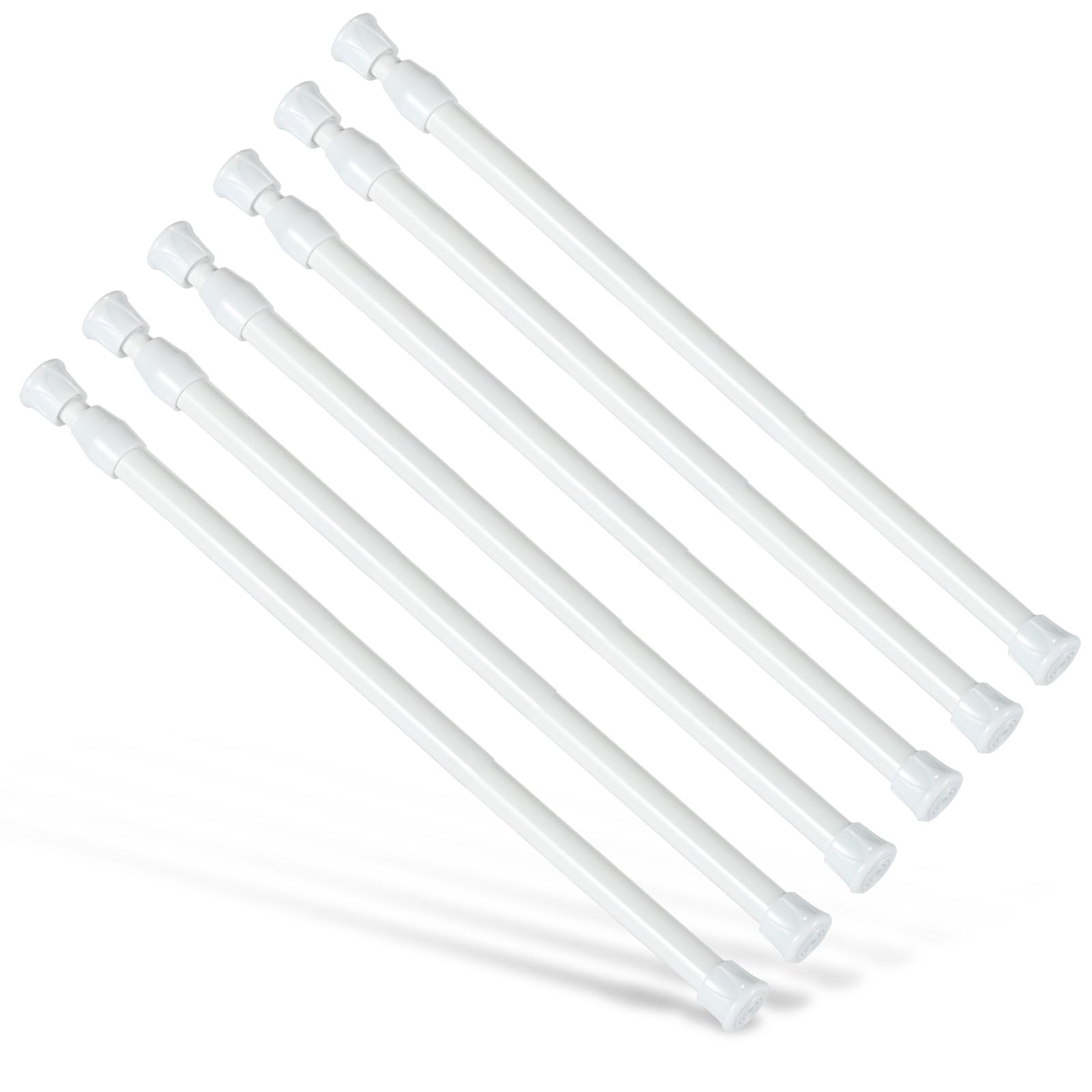 Amazon.com: 6Pcs Tension Rod, Goowin Tension Curtain Rod, No Drilling ...