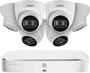 Amazon.com : Lorex Technology N4K2-86WD 8 Channel 4K Fusion NVR System with Six 4K (8MP) IP Dome ...